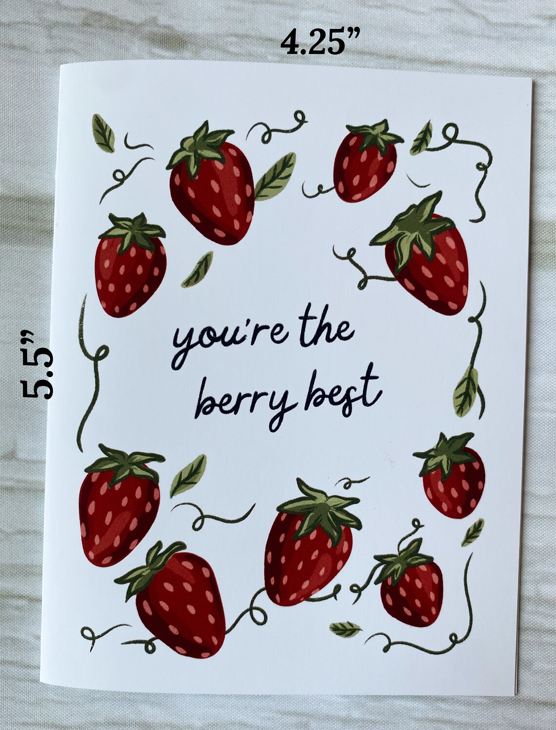 You’re the Berry Best Card, Strawberry Appreciation Card, Mothers Day ...