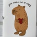 You Make Me so Capy, Capybara Valentines Day Card, Capybara Gift ...