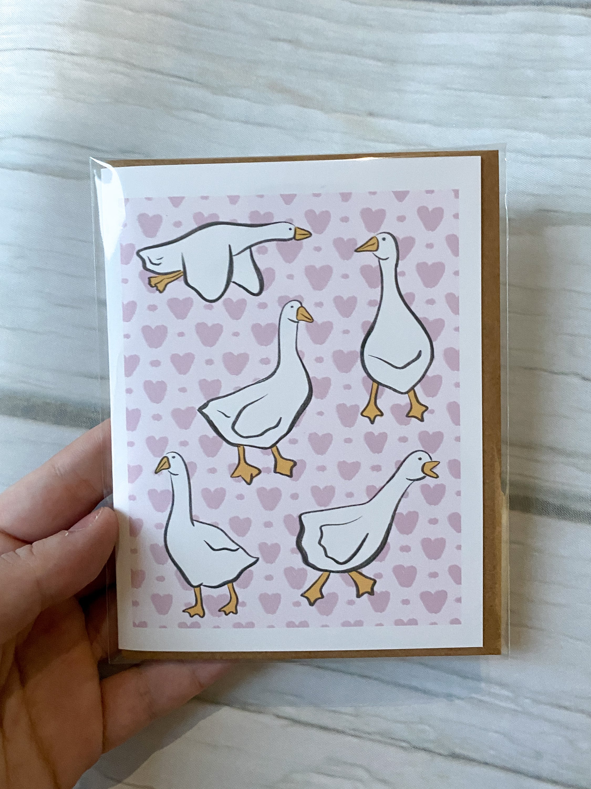 Silly Goose Valentines Day Love Card, Hearts Love Gift, Anniversary ...