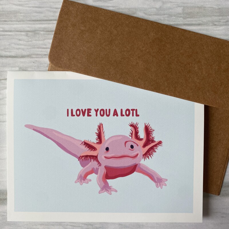 Axolotl Valentines Cards - Etsy