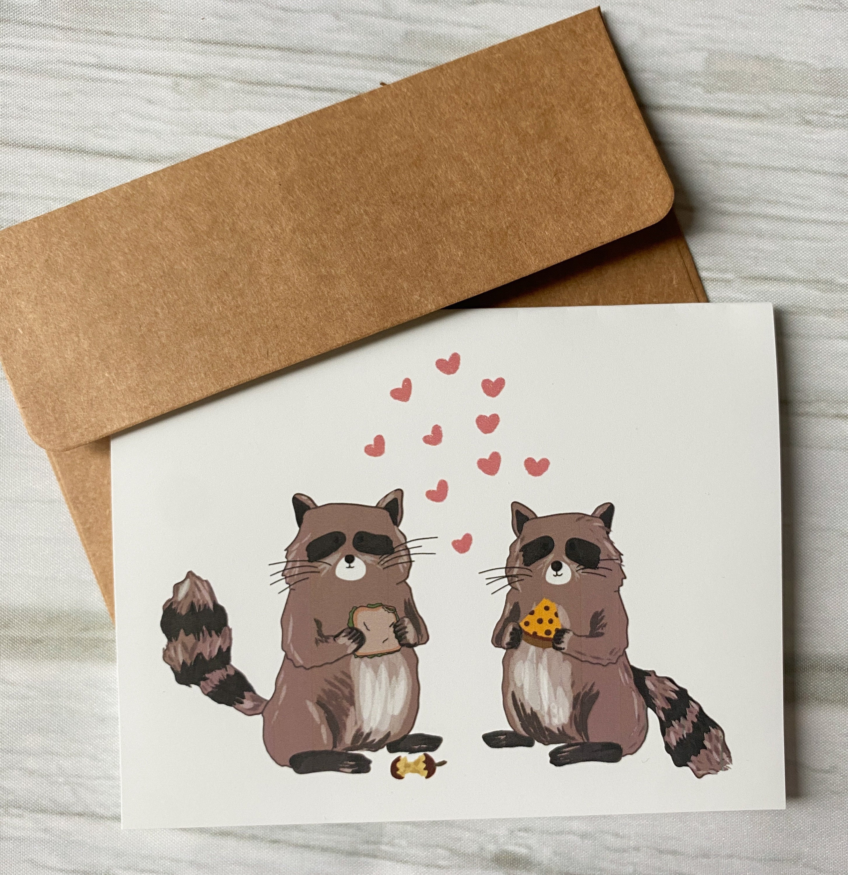Raccoons in Love Valentines Day Card, Trash Panda Card, Valentines Day ...
