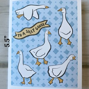 Silly Goose Card, Birthday Card, Funny Card, Thank You Card ...