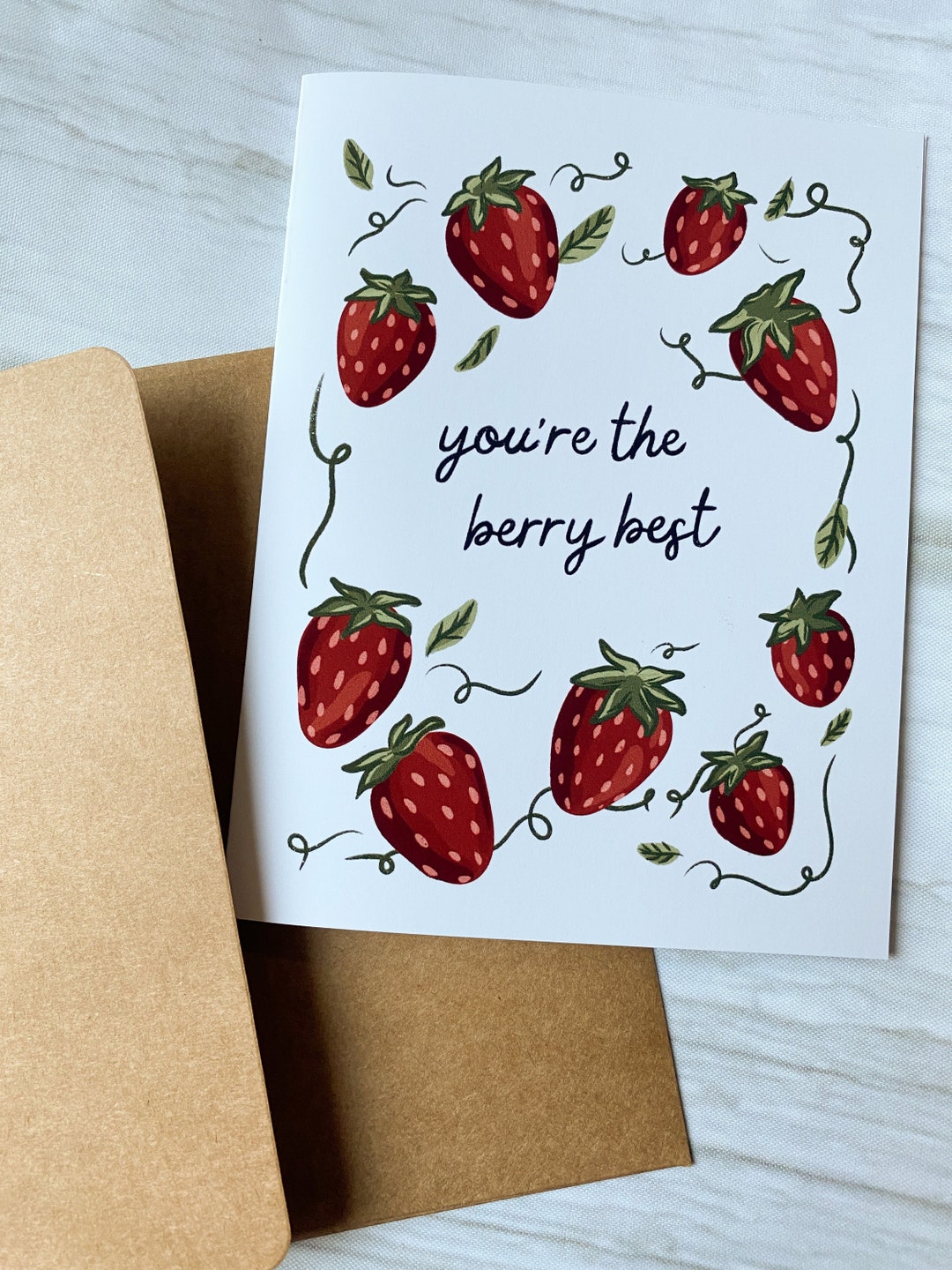 You’re the Berry Best Card, Strawberry Appreciation Card, Mothers Day ...