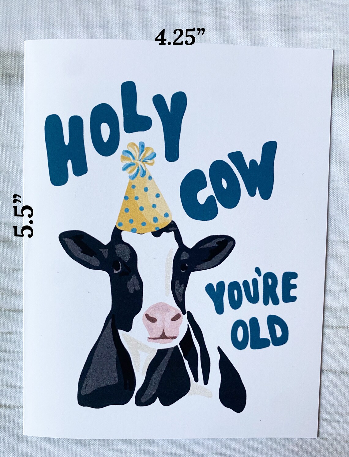 Holy Cow Birthday Card, Funny Birthday Gift, Happy Birthday Card, Funny ...