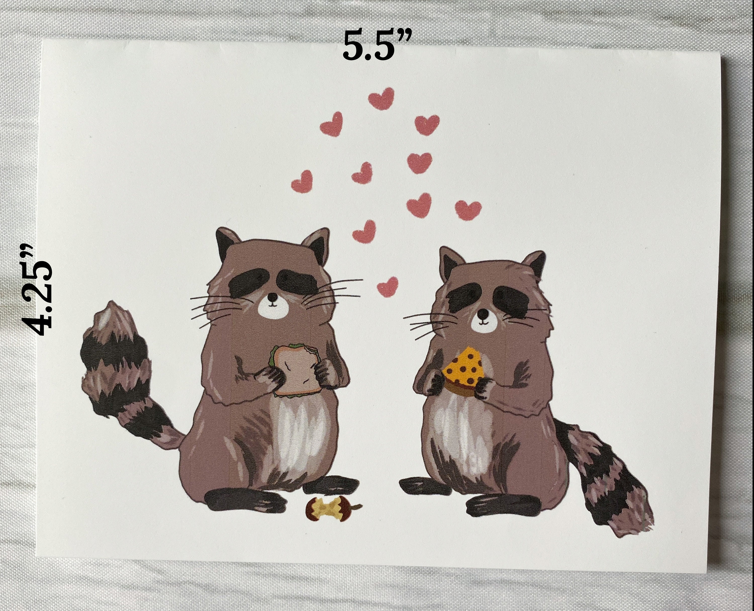 Raccoons in Love Valentines Day Card, Trash Panda Card, Valentines Day ...