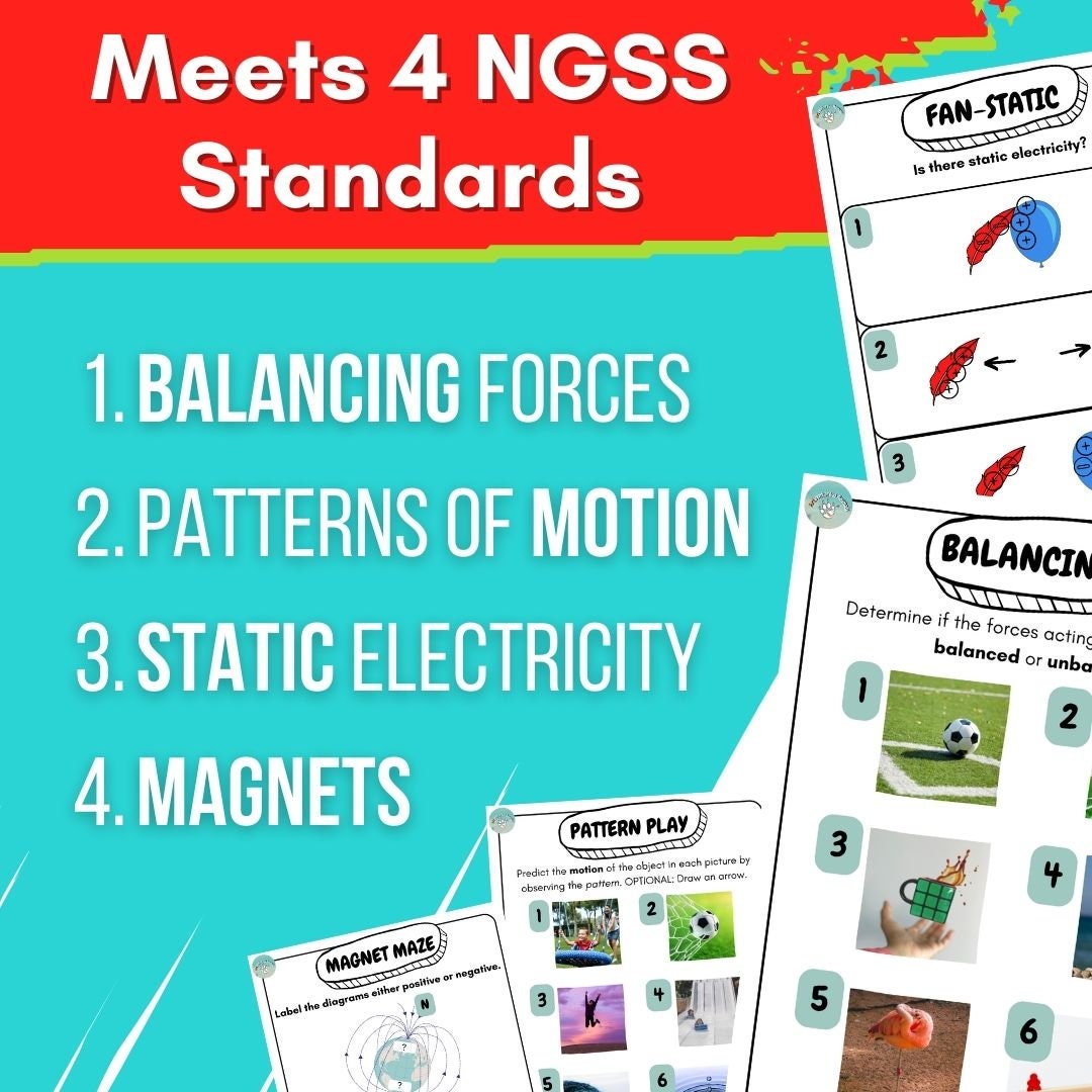 Force and Motion Project Unit: Physical Science for Elementary Kids ...