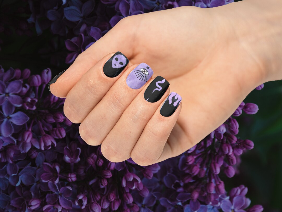 Aliens, Snakes and Eyeballs Oh My Halloween Nail Wraps - Etsy