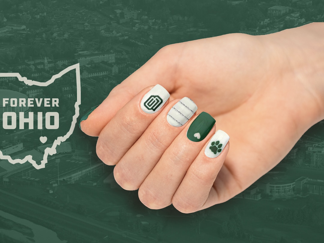 Ohio University Nail Wraps Bobcat Paw Print - Etsy