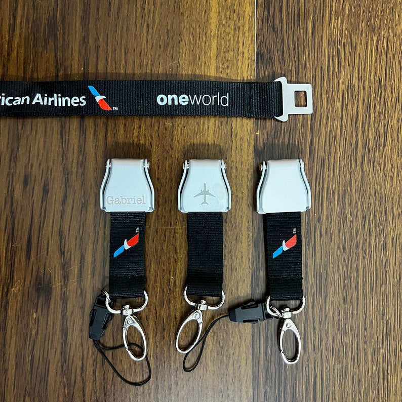Seatbelt Buckle Lanyard American Airlines AA - Etsy