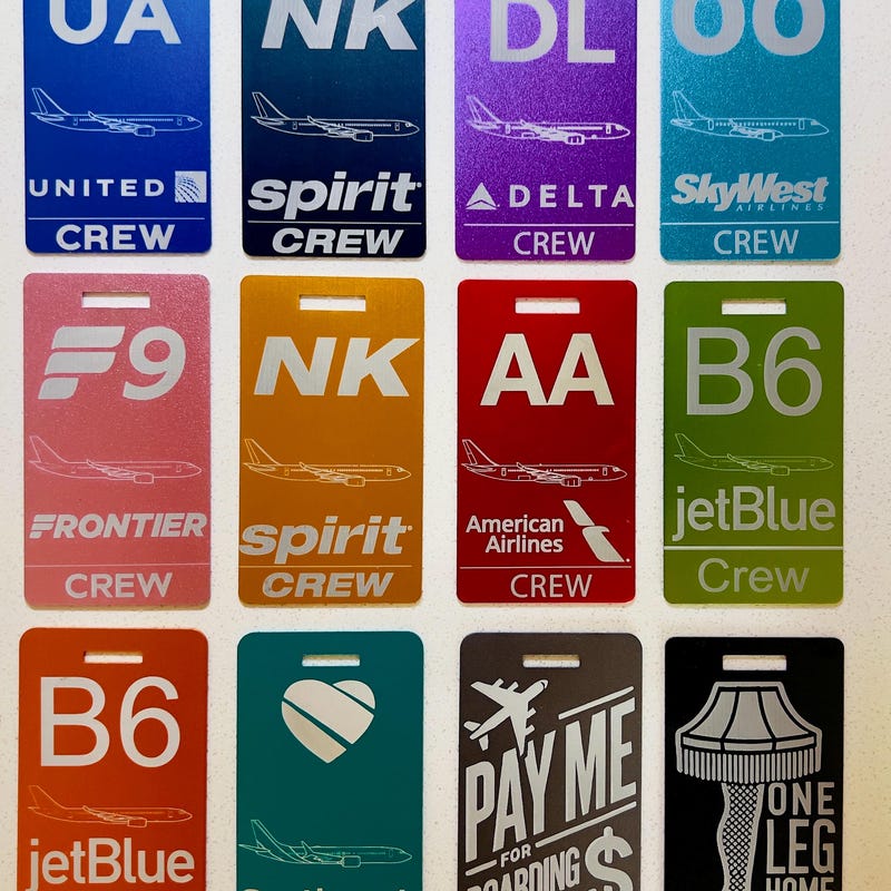 Airline Luggage Tags - Etsy
