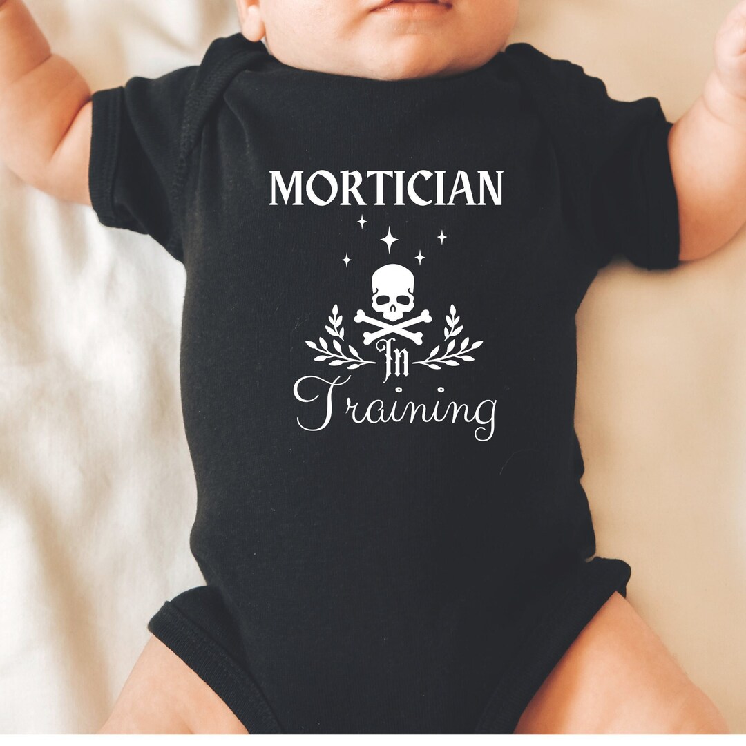 Funny Mortician in Training Infant Bodysuit, Skull Clothes for Punk ...