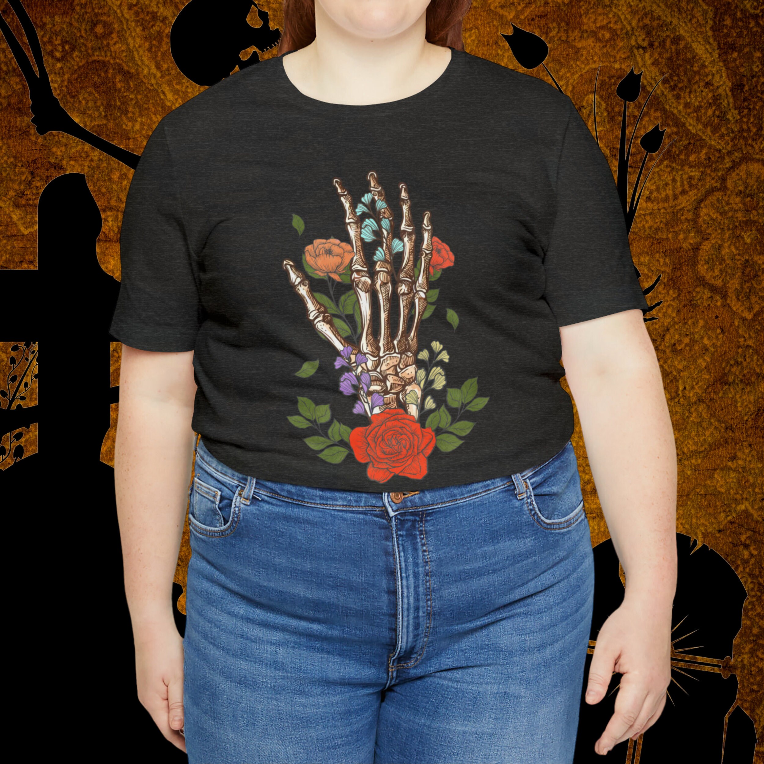Human Skeleton Hand Shirt Occult Chic Clothing Goth Clothing - Etsy