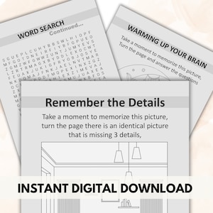 200 +value Bundle Large Print Memory Loss Activities for Seniors With ...