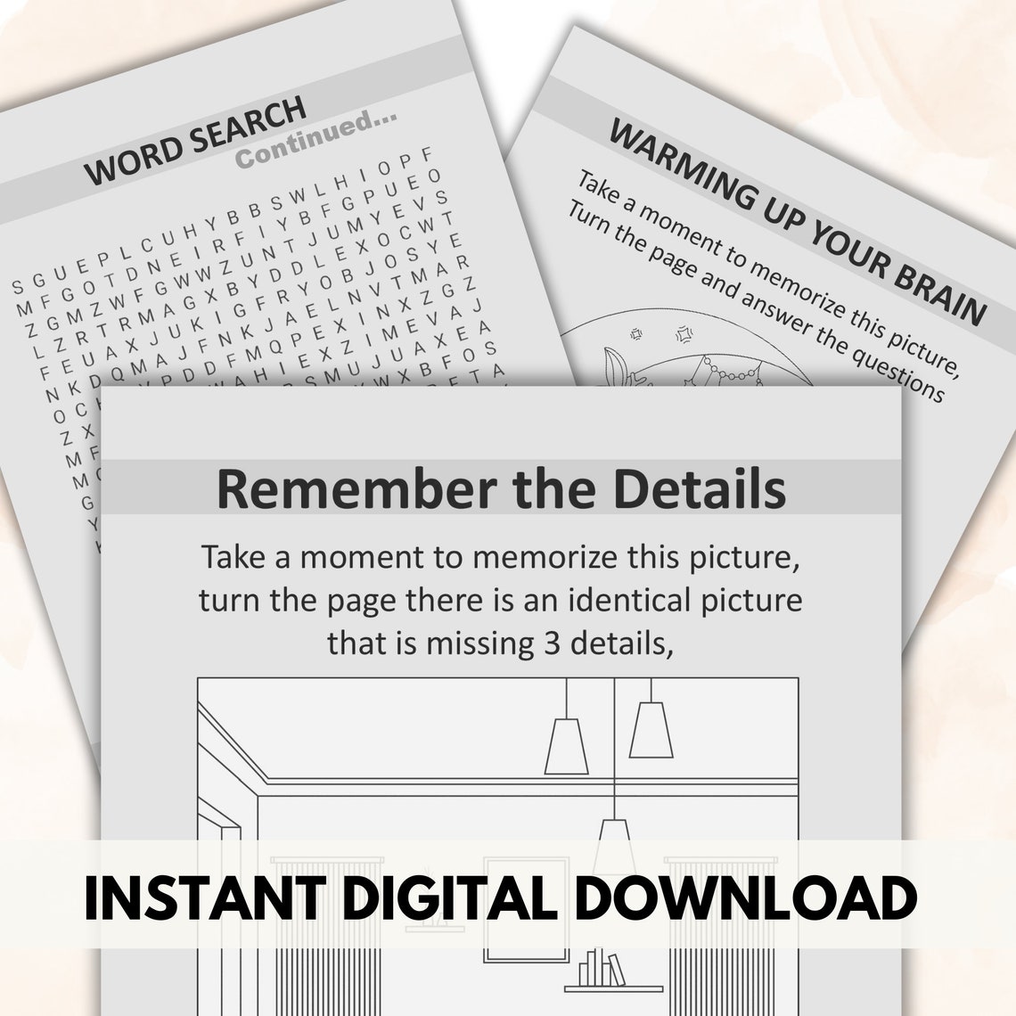 100 Themed Large Print Activities for Seniors With Mild to Moderate ...