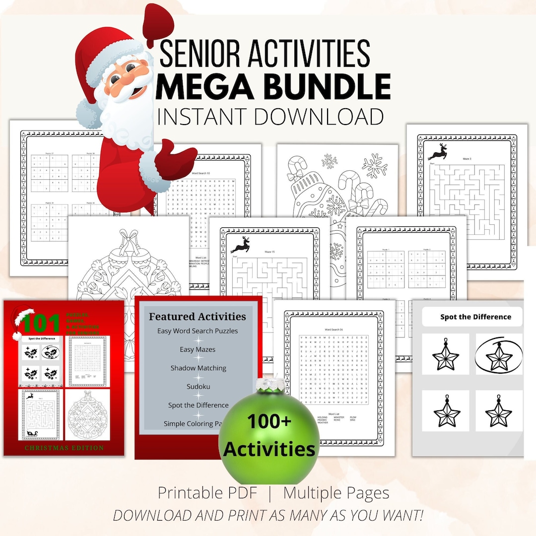 101+ Christmas Dementia Activities, Puzzles, and Games. Great Dementia ...