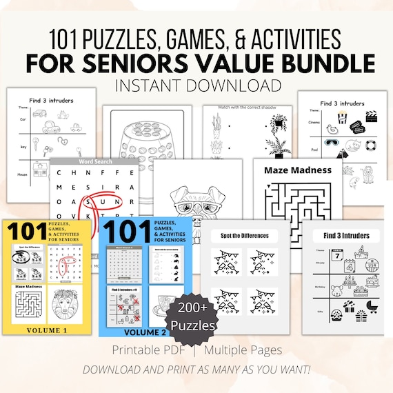 200 value Bundle of Puzzles Games and Activities for - Etsy