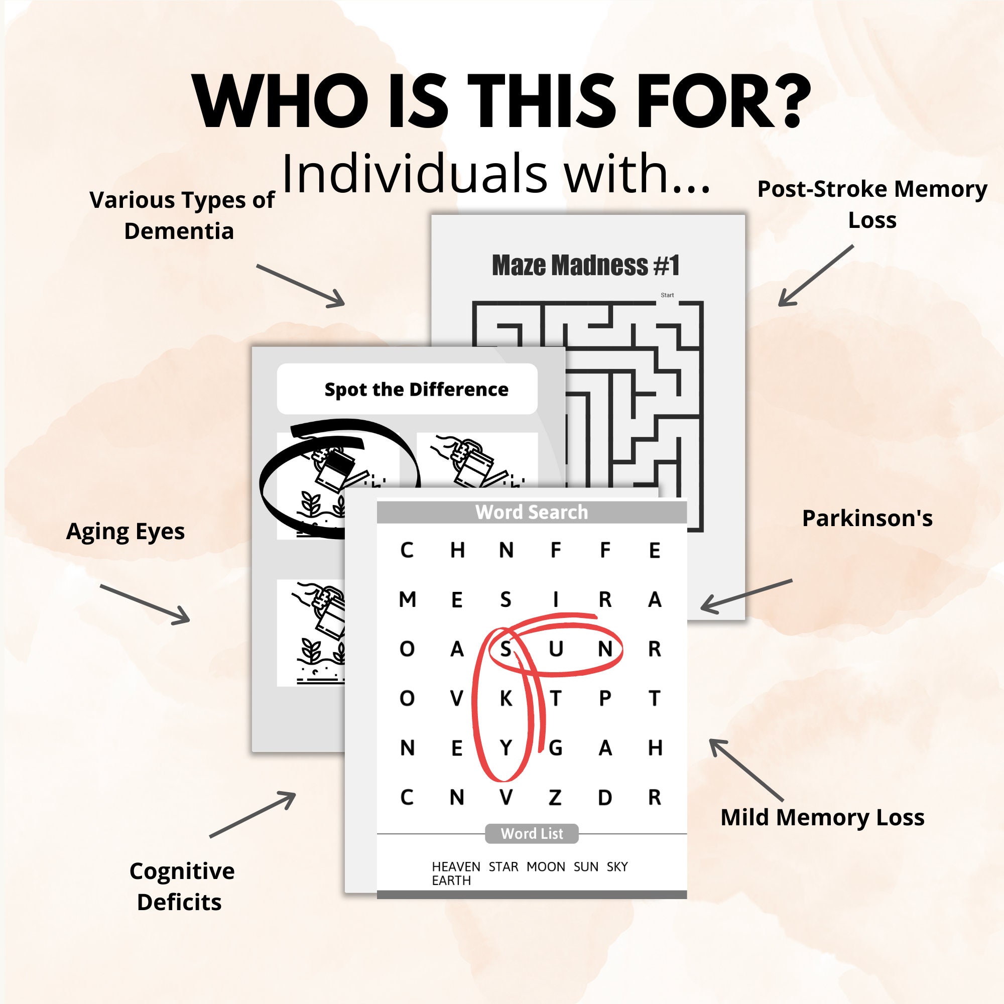 200 +value Bundle of Puzzles, Games, and Activities for Seniors With ...