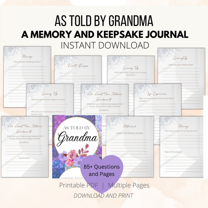As Told by Grandma | A Memory and Keepsake Journal for My Family: A ...