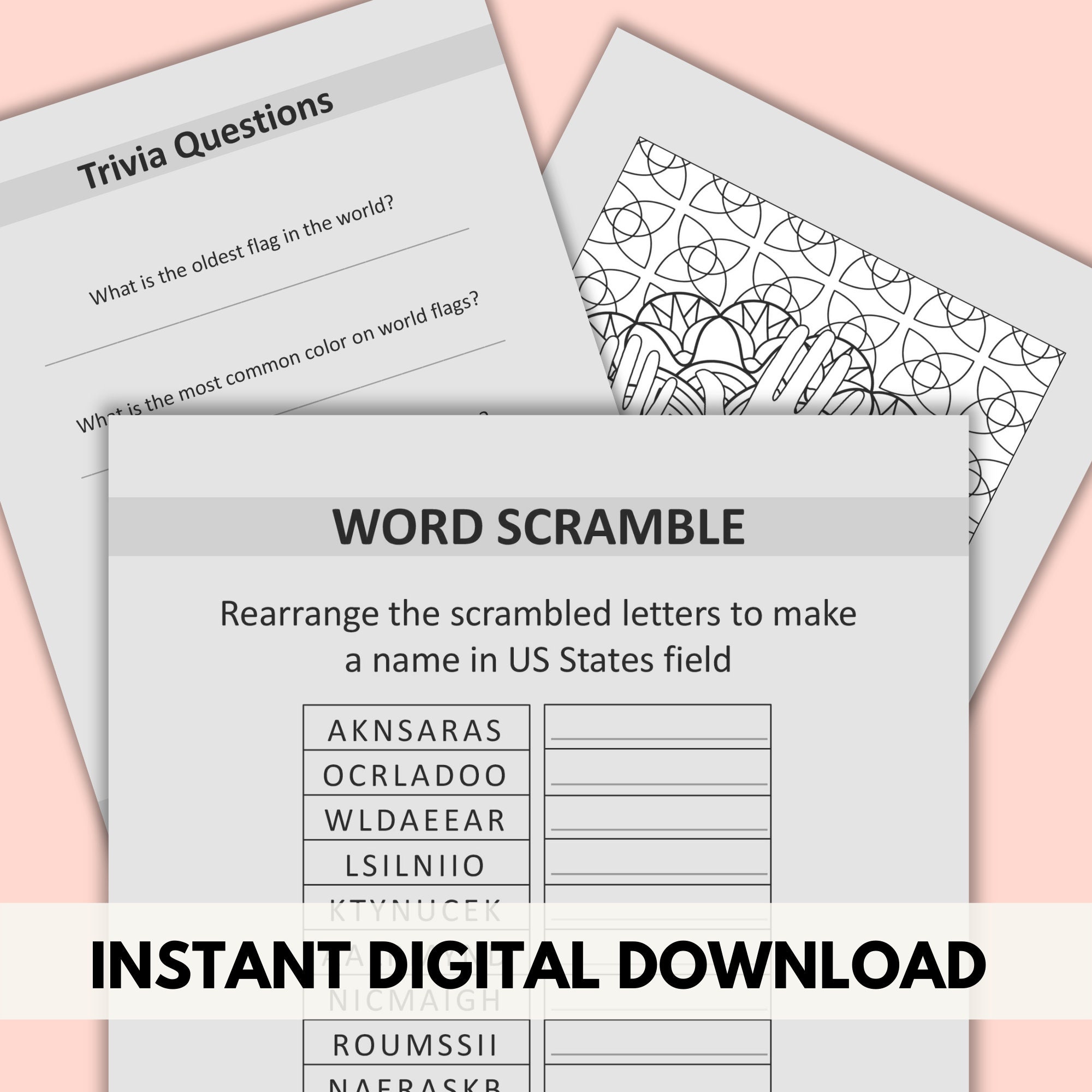 200 +value Bundle Large Print Memory Loss Activities for Seniors With ...