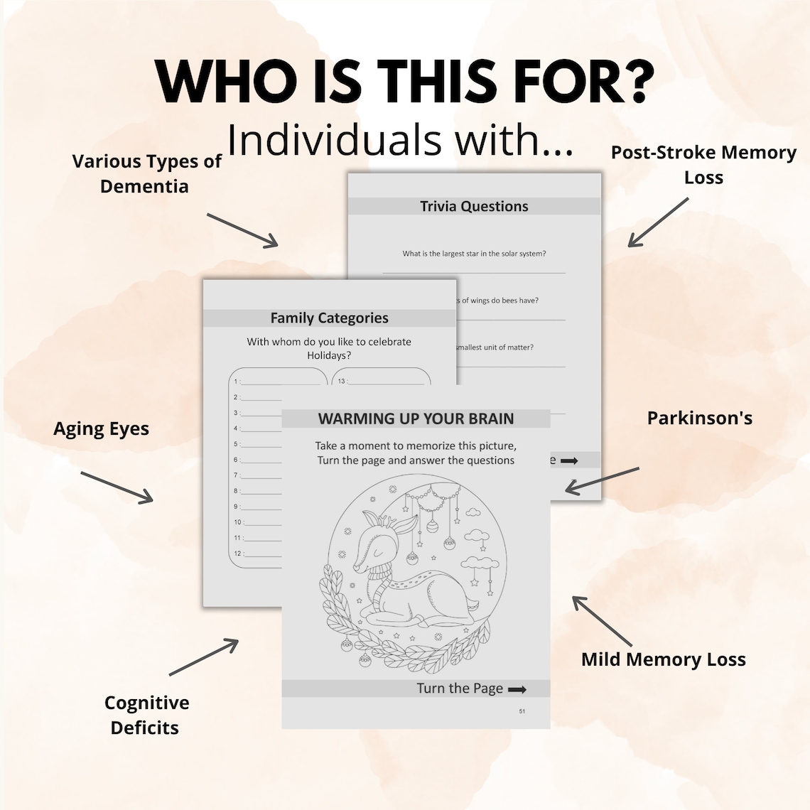 100 Themed Large Print Activities for Seniors With Mild to Moderate ...