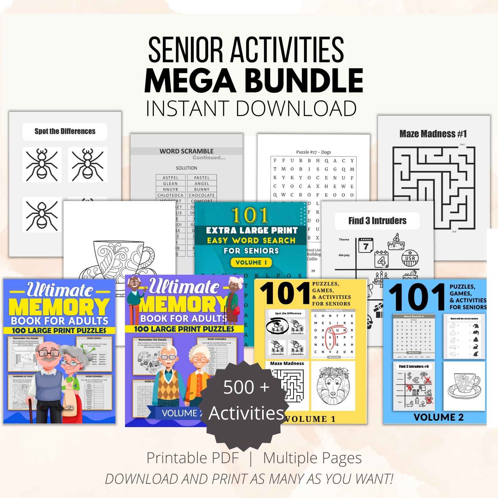 Activity Director Tool Kit: Dementia Activities Mega Bundle With Over ...