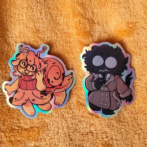 REGRETEVATOR Split + Bive Holographic Stickers - Etsy