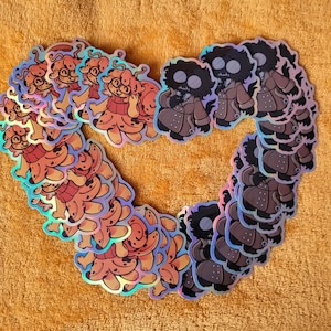 REGRETEVATOR Split + Bive Holographic Stickers - Etsy