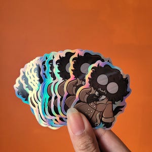 REGRETEVATOR Split + Bive Holographic Stickers - Etsy