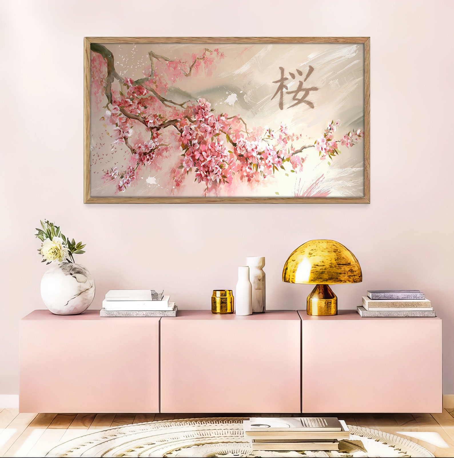 Samsung Frame TV Art Spring, Sakura Blossom, Japanese Art, Cherry ...