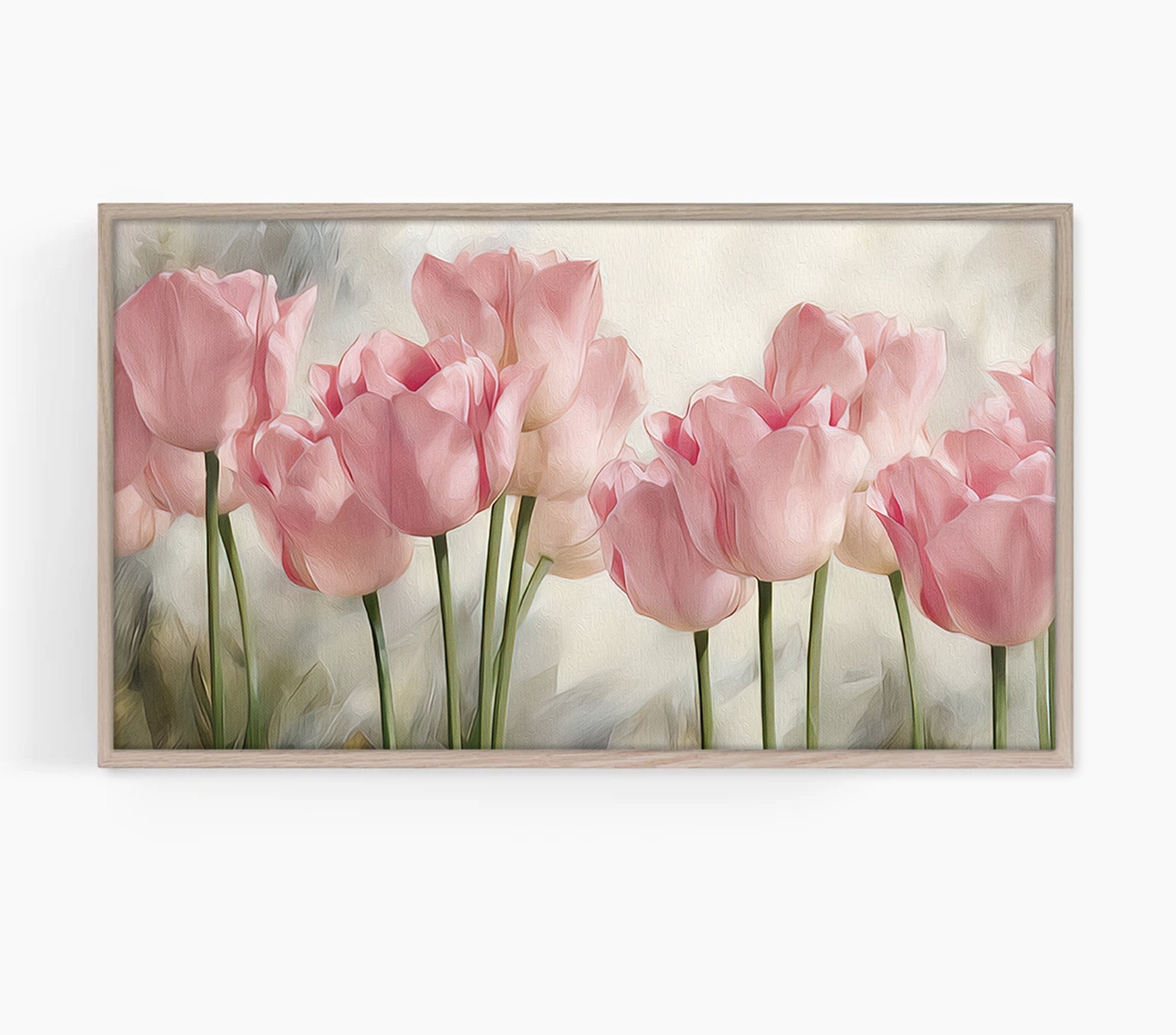 Samsung Frame TV Art Floral, Pink Tulip Art, Digital Flower Print ...