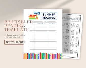 Printable Summer Reading Challenge 100 Book Tracker for - Etsy