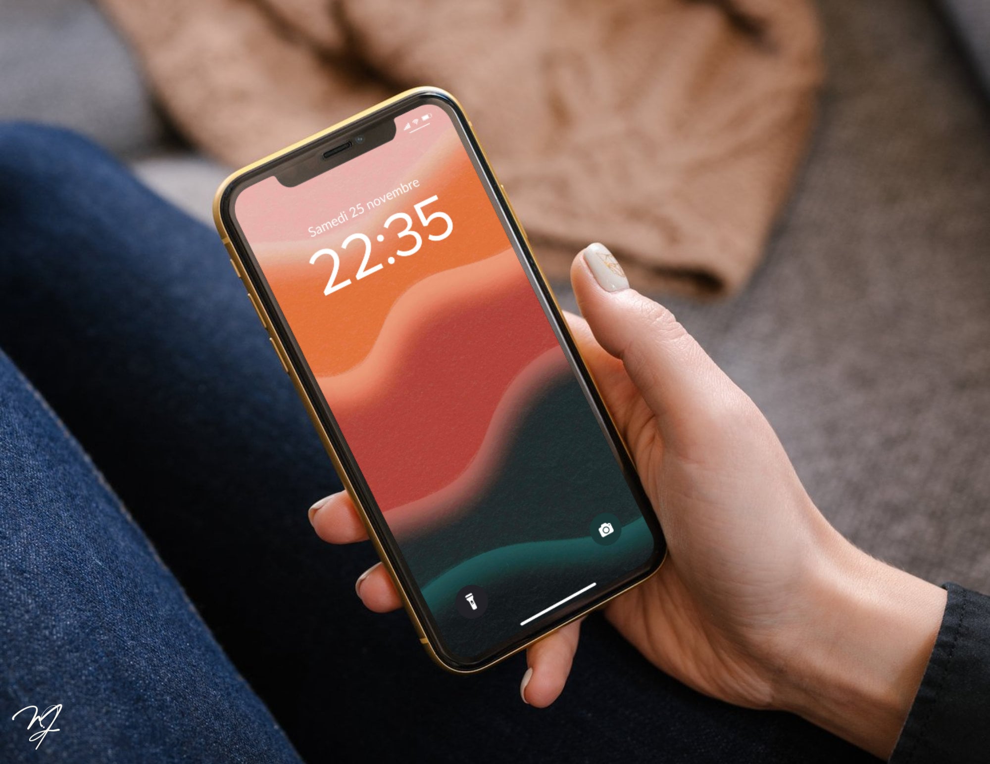 Dark Blue Gradient Wallpaper for iPhone Ios 16 Ios 17, Minimalist Waves ...