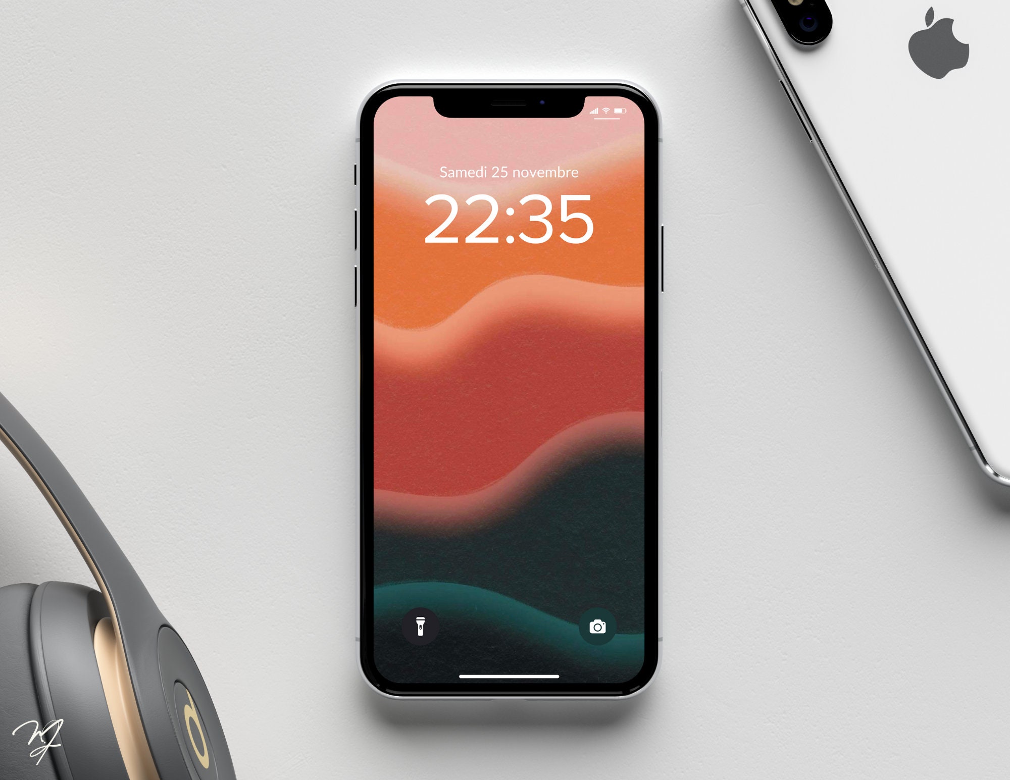 Dark Blue Gradient Wallpaper for iPhone Ios 16 Ios 17, Minimalist Waves ...