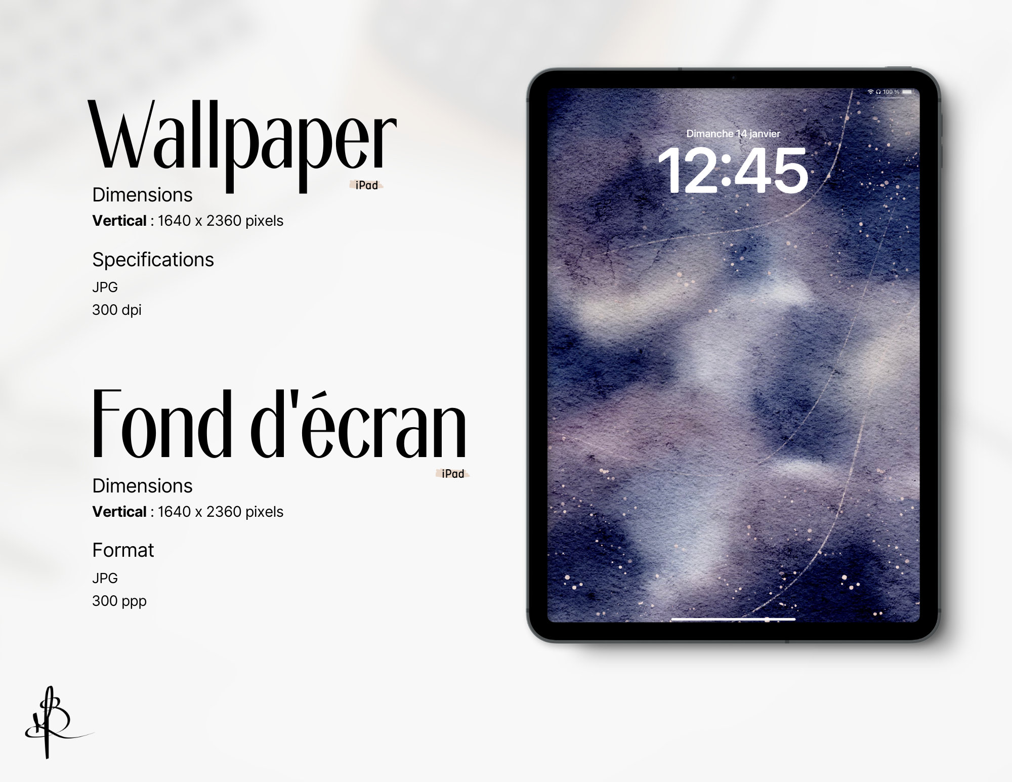 Ios 17 iPad Wallpaper, Blueart Navy Blue Ios Aesthetic Splash ...