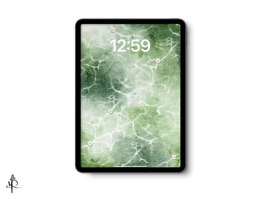 Dark Sage Green Wallpaper iPad Ios Theme, Green Splash Background iPad ...