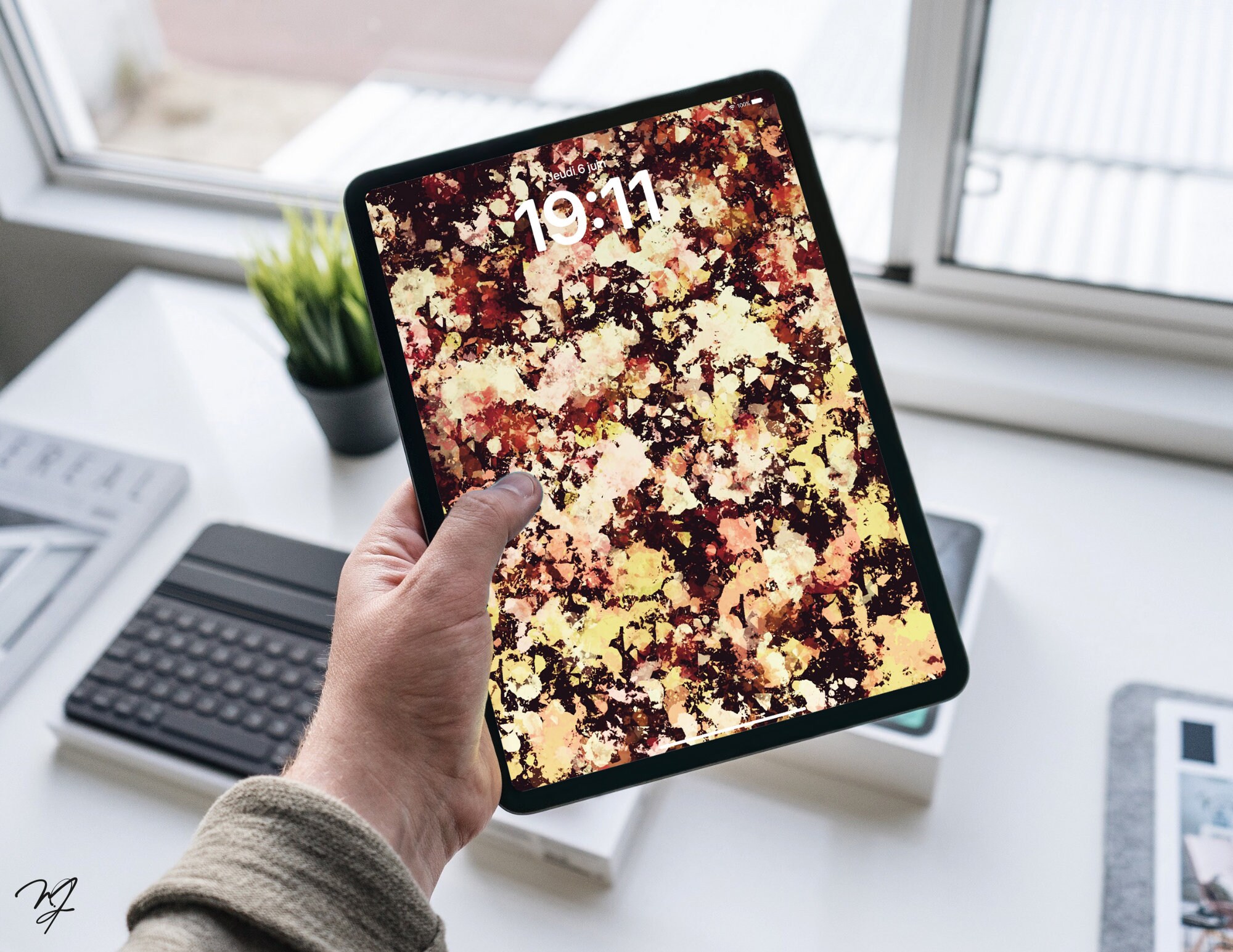 IPad Ios 17 Paint Splatter Home Screen, Digital Splash Background ...