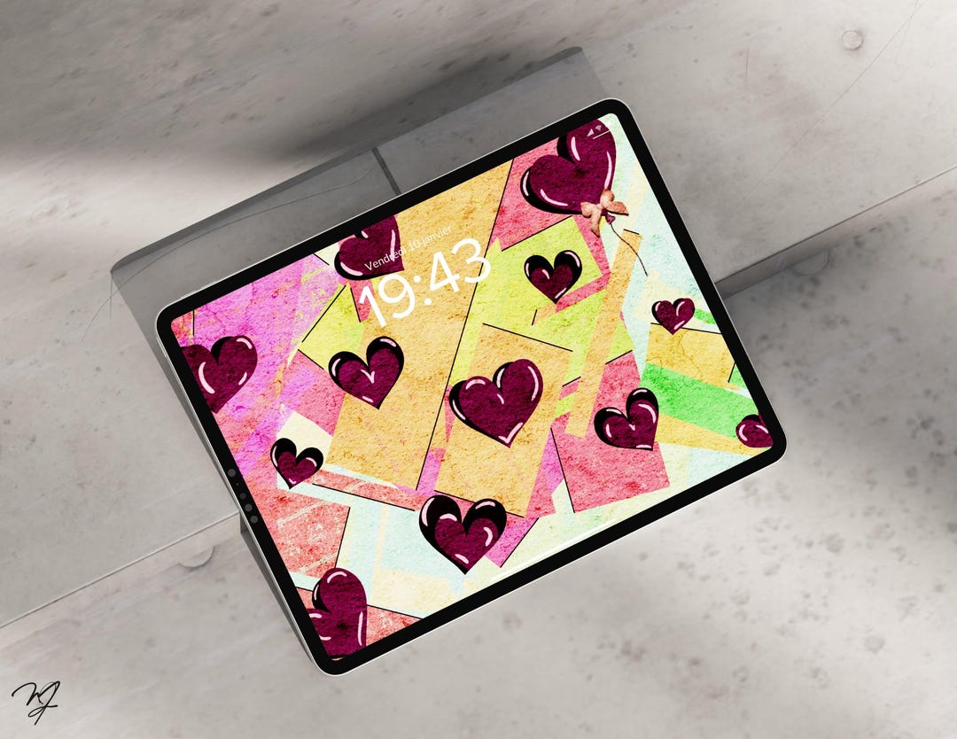 Funky Valentines Day Ios Wallpaper For Ipad Home Screen Retro