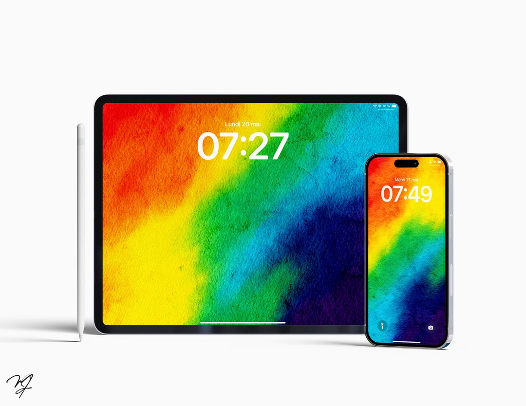 Set of 2 Colourful Love is Love LGBTQ Pride Wallpaper, Pride Month iPad ...