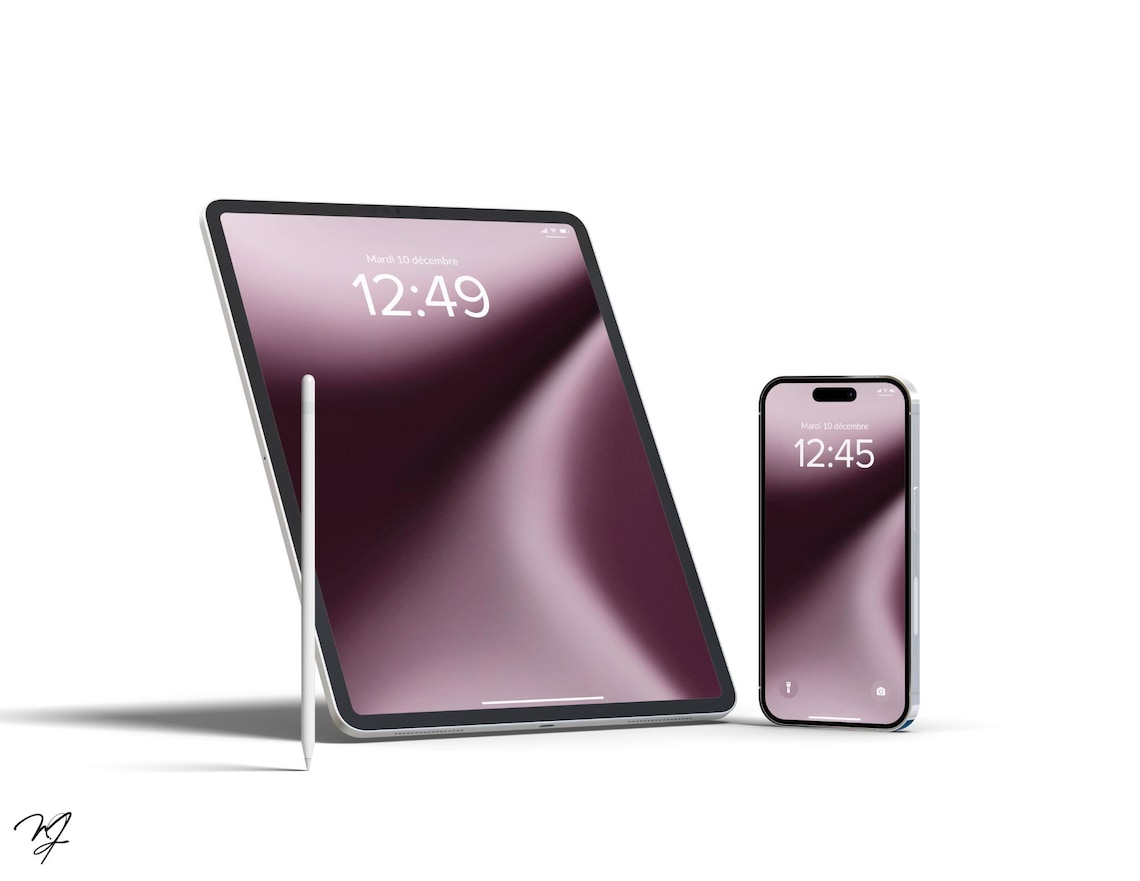 Purple Gradient Aura Backgrounds Ios 18 Theme, Set of 2 Aura Ios ...