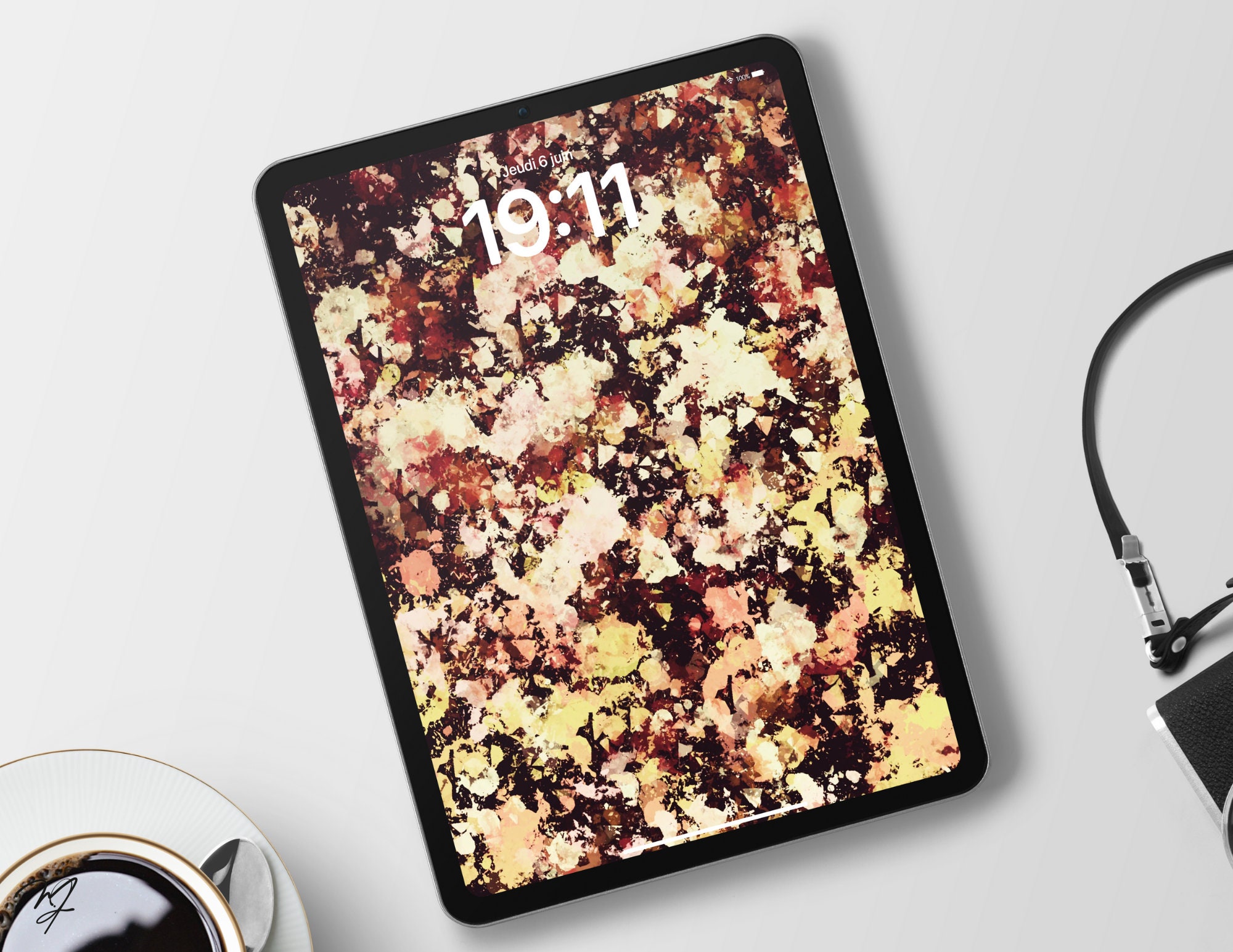 IPad Ios 17 Paint Splatter Home Screen, Digital Splash Background ...