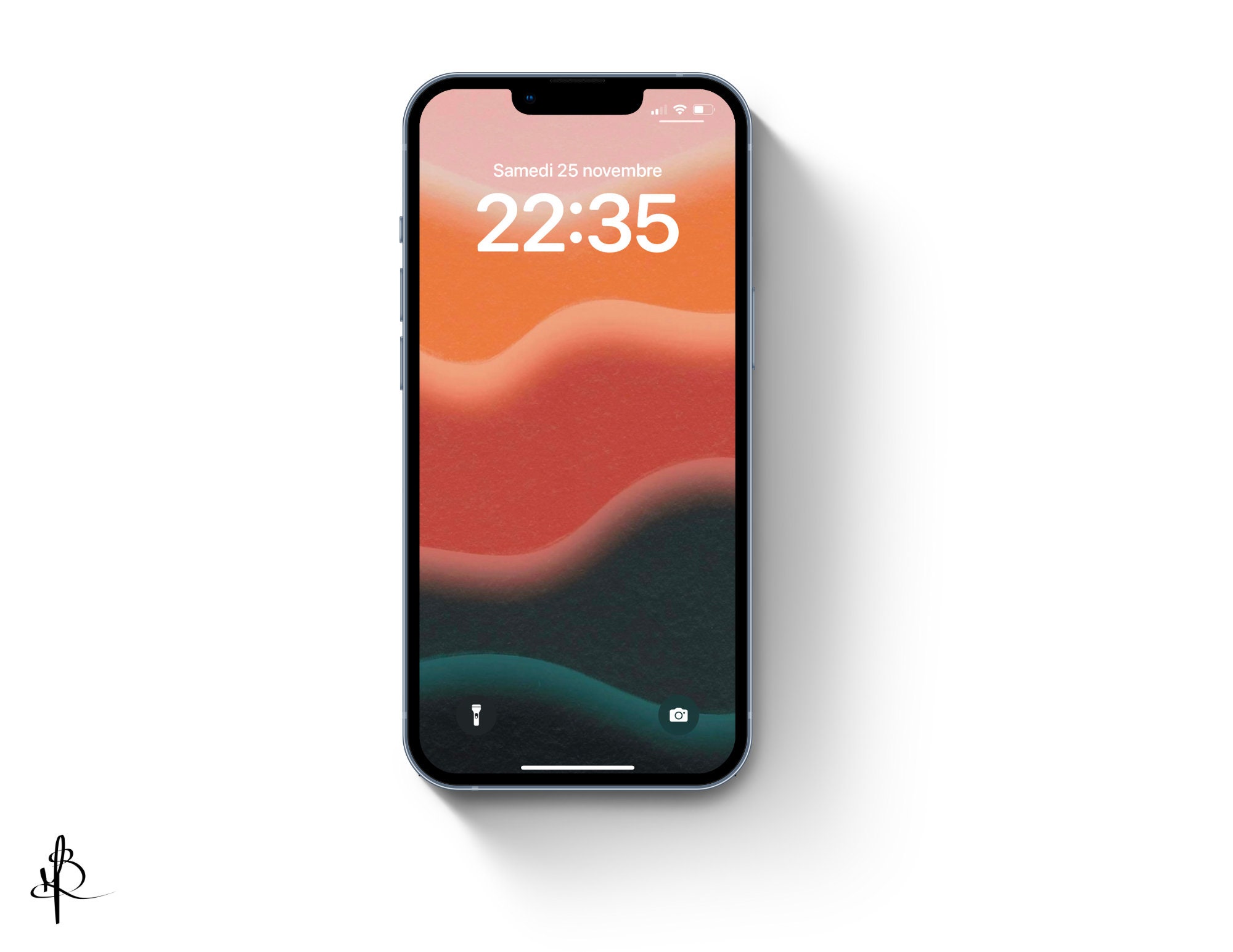 Dark Blue Gradient Wallpaper for iPhone Ios 16 Ios 17, Minimalist Waves ...