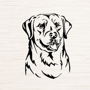 Labrador Retriever Svg Png Outline Silhouette Instant Digital Download ...
