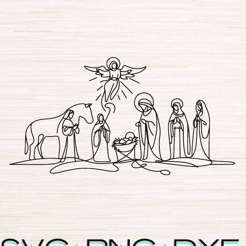 Nativity Line Art - Etsy