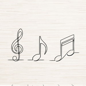 Line Art Music Notes Svg Dxf Eps Jpg Png Pdf Instant Digital Download ...