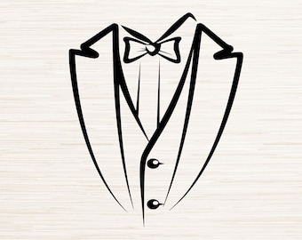 Tuxedo Svg Bundle Tux PNG Pack Suit Clipart Wedding Decor - Etsy