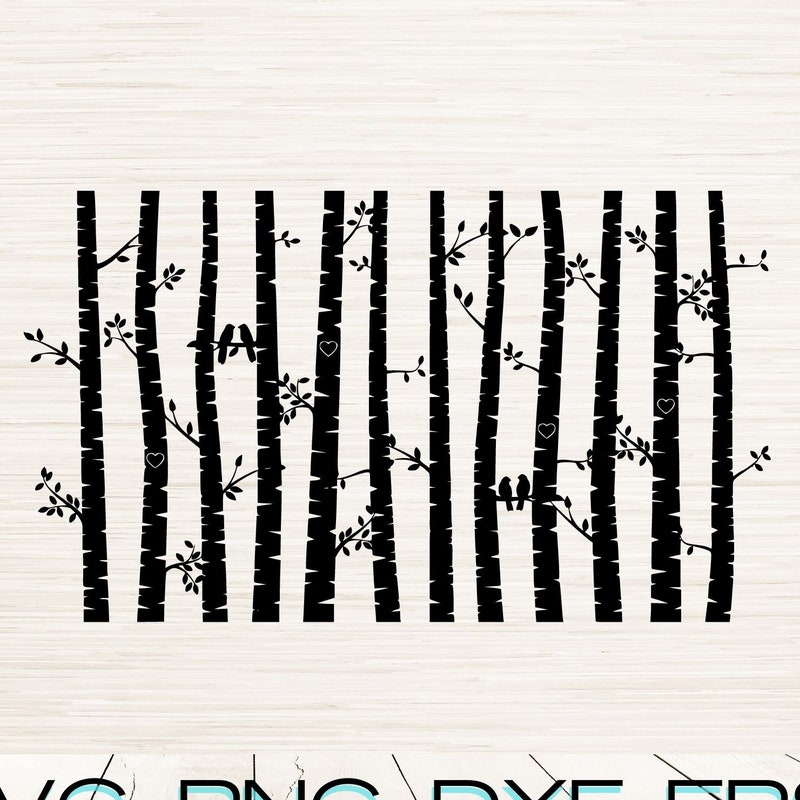 Birch Tree Svg - Etsy