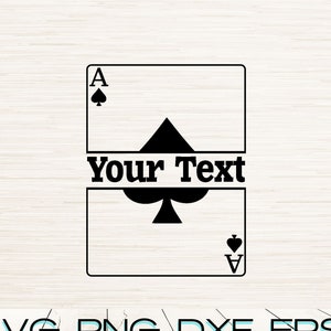 Split Monogram Ace of Spades Art Svg Dxf Png Eps Instant Digital ...