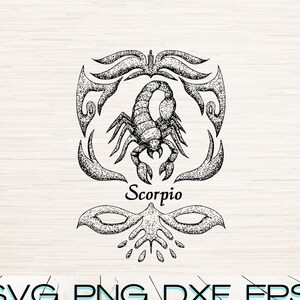 Scorpio Zodiac Svg Clipart Instant Digital Download | Eps Dxf Png ...