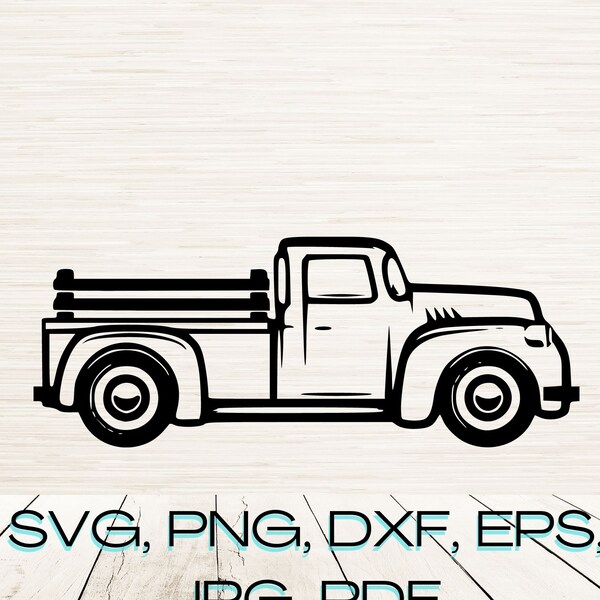 Old Farm Trucks Svg - Etsy
