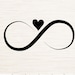 Infinity Sign With Heart Svg Png Instant Digital Download | Outline ...